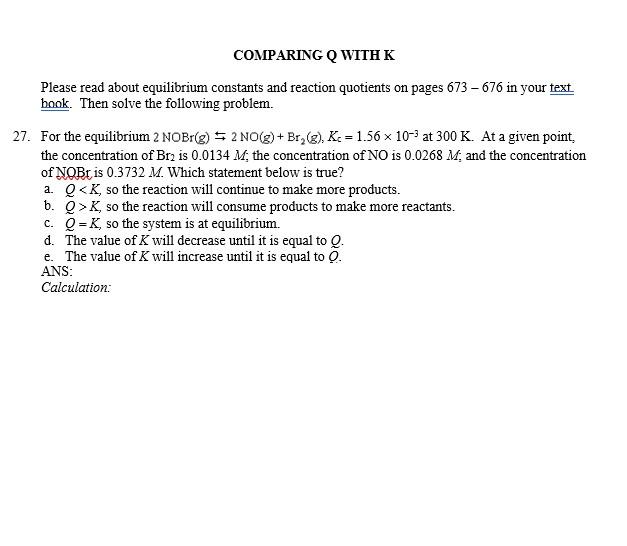 Solved Please read about manipulating equilibrium constants | Chegg.com