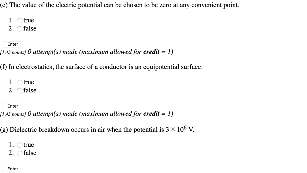 Solved (a) If the electric field is zero in some region of | Chegg.com