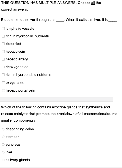 Solved THIS QUESTION HAS MULTIPLE ANSWERS. Choose all the | Chegg.com
