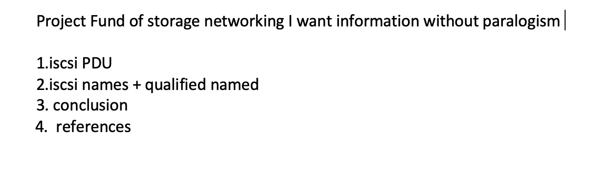 Solved Project Fund of storage networking I want information | Chegg.com