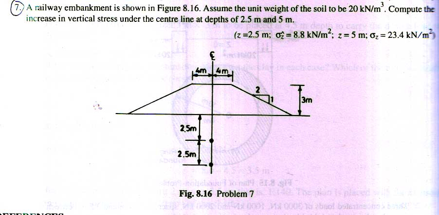 Solved 7., A railway embankment is shown in Figure 8.16. | Chegg.com