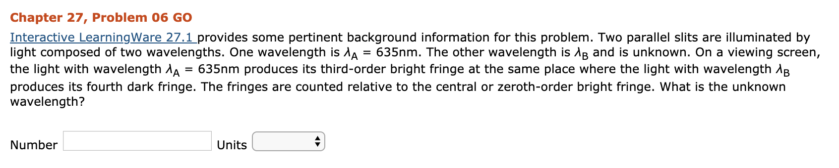 Solved Chapter 27, Problem 06 GO Interactive Learning Ware | Chegg.com