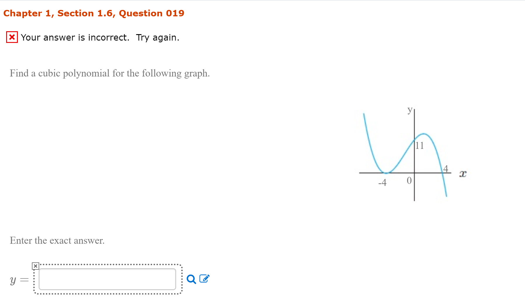 Solved Chapter 1, Section 1.6, Question 019 X] your answer | Chegg.com