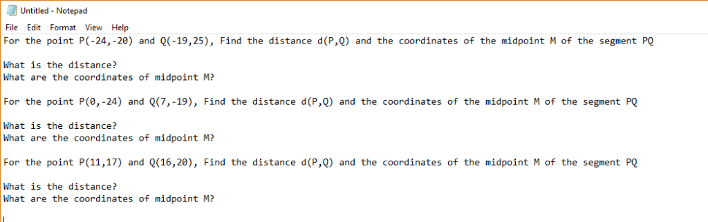 Solved Untitled - Notepad File Edit Format View Help For the | Chegg.com