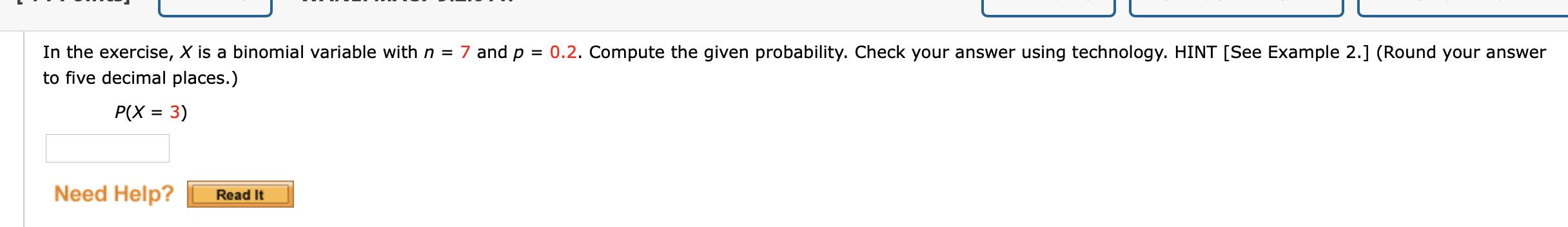 Solved In the exercise, X is a binomial variable with n = 7 | Chegg.com