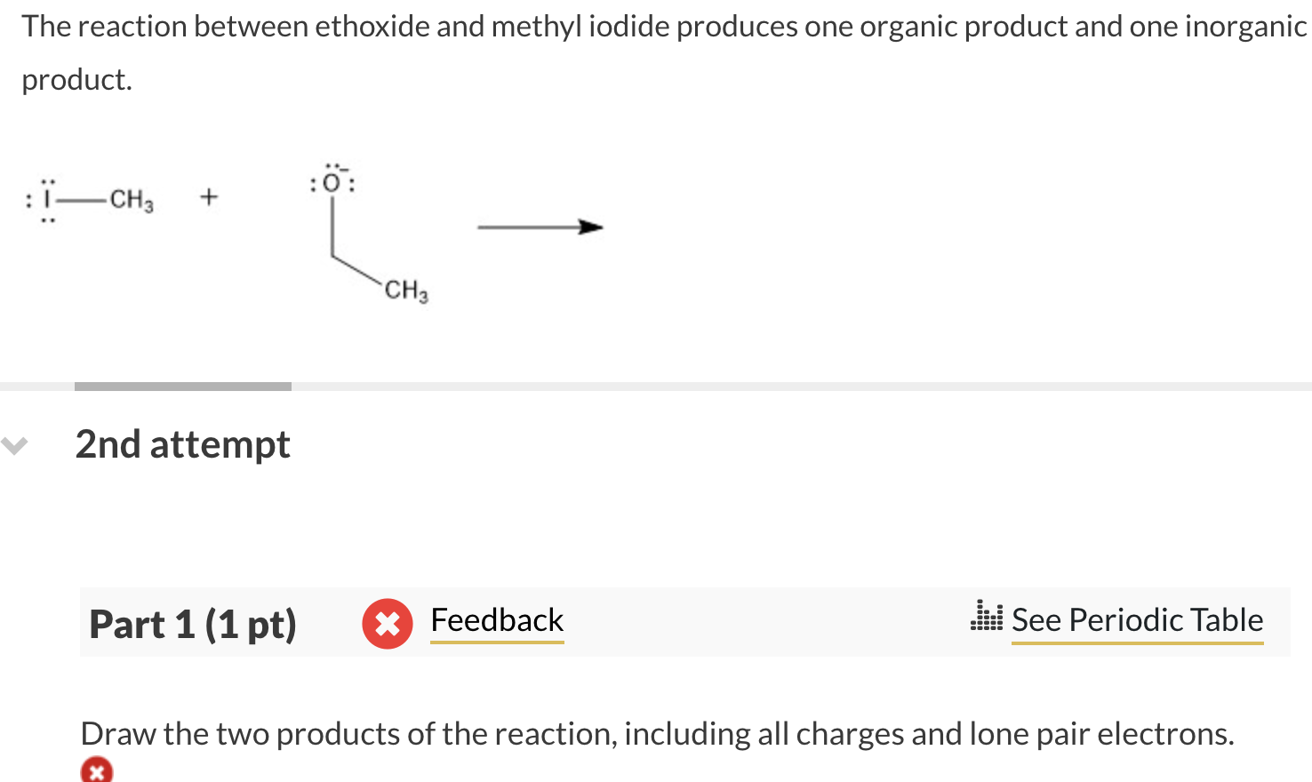 Solved The reaction between ethoxide and methyl iodide | Chegg.com