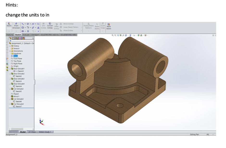 Solved Using SolidWorks obtain the simulated figures from | Chegg.com