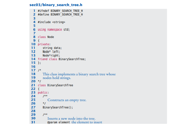 Solved "..P16.4 In the BinarySearchTree class, modify the | Chegg.com