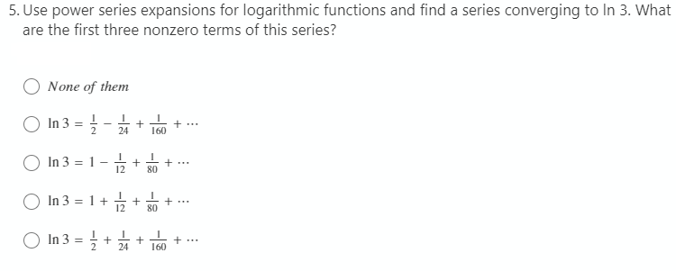 Solved 5. Use power series expansions for logarithmic | Chegg.com