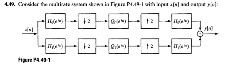 Solved 4.49. Consider the multirate system shown in Figure | Chegg.com