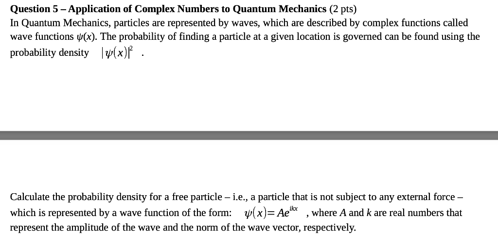 Solved Question 5 - Application of Complex Numbers to | Chegg.com