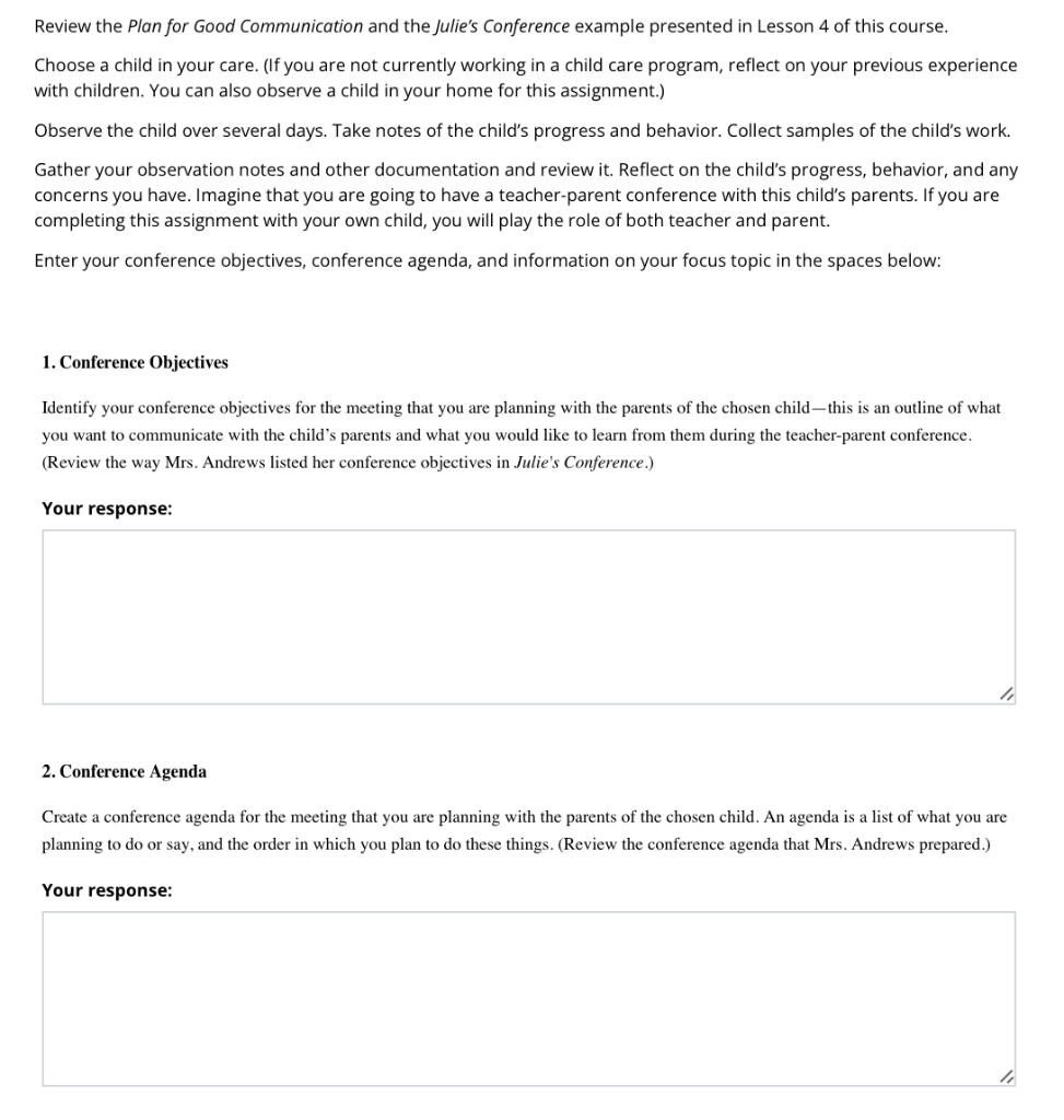 Review the Plan for Good Communication and the | Chegg.com