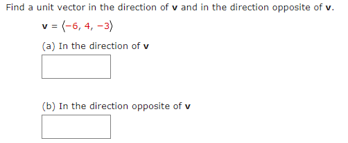Solved Find a unit vector in the direction of v and in the | Chegg.com
