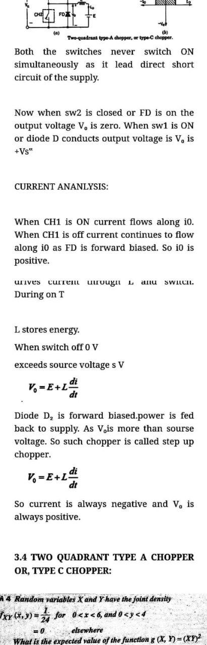 Solved FOX (a) Two-quadrant typo-A chopper, or type-C | Chegg.com