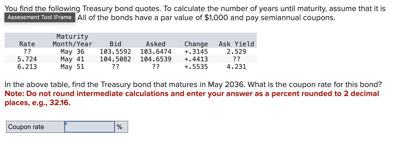 Solved You find the following Treasury bond quotes. To | Chegg.com