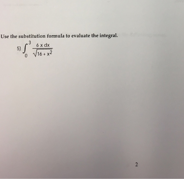 Solved Use the substitution formula to evaluate the integral | Chegg.com