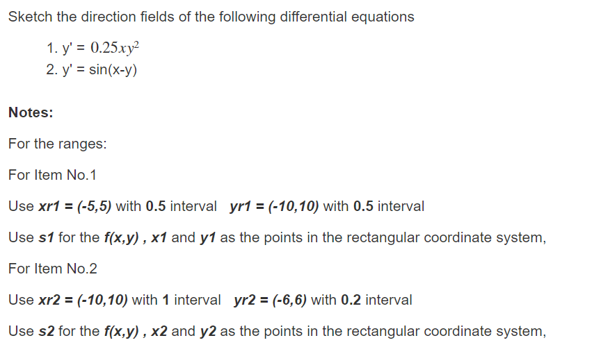 Solved Sketch the direction fields of the following | Chegg.com