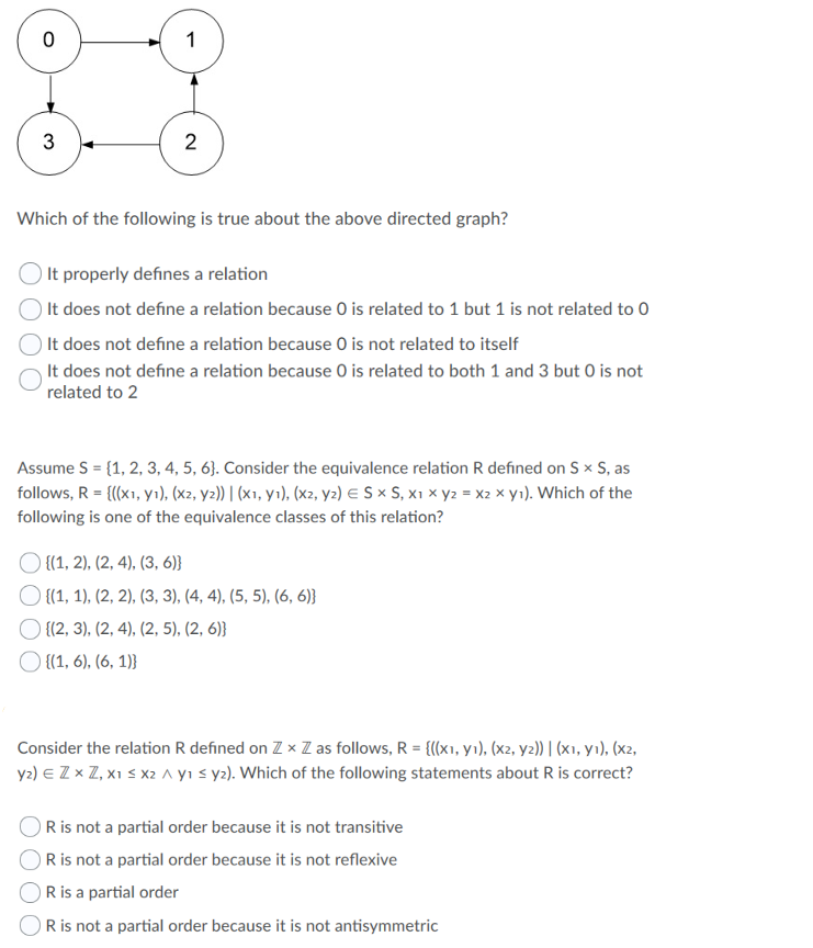 Solved Which of the following is true about the above | Chegg.com