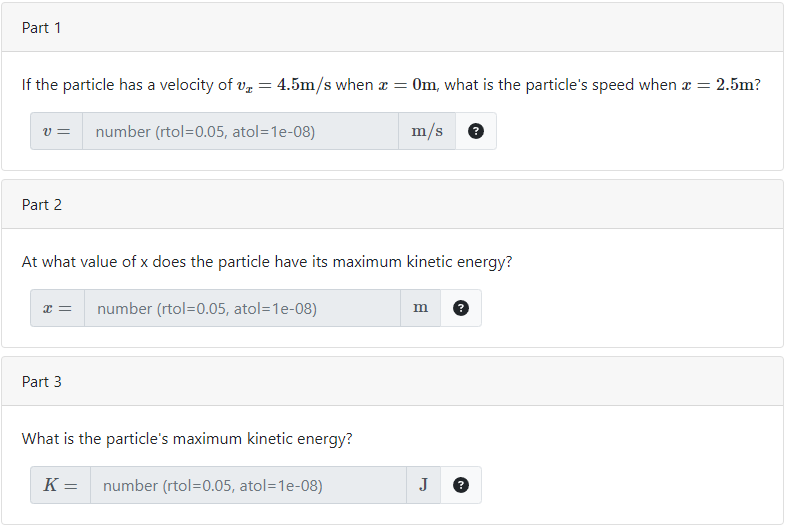 Solved The graph below shows the net force on a particle in | Chegg.com