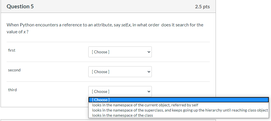 Solved Question 5 2.5 pts When Python encounters a reference | Chegg.com
