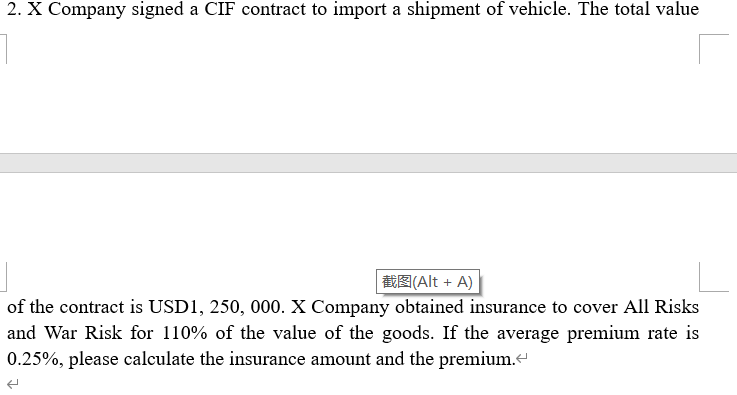 Solved 2. X Company signed a CIF contract to import a | Chegg.com
