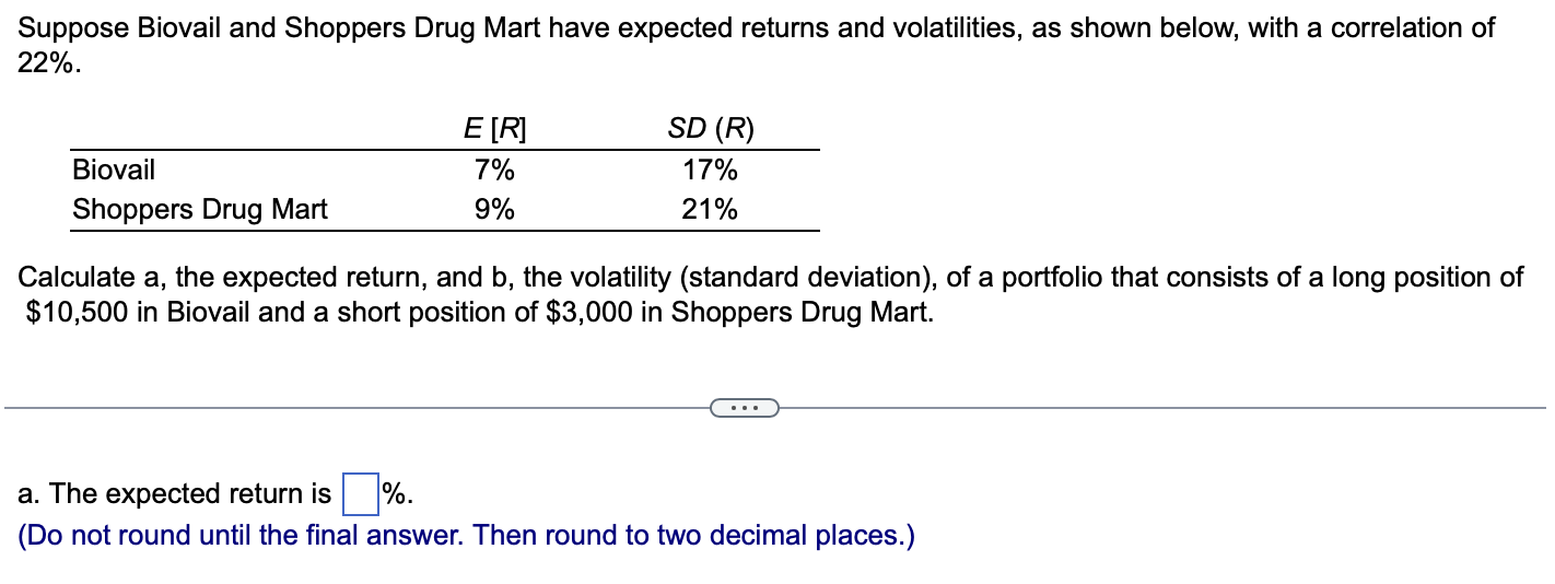 Suppose Biovail and Shoppers Drug Mart have expected | Chegg.com