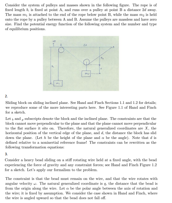 Solved This is the question for advanced dynamics course . | Chegg.com