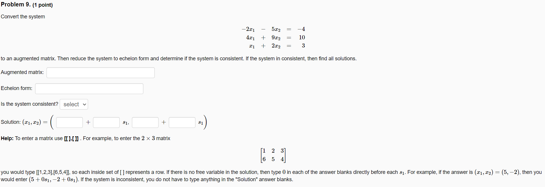 Solved Problem 9 . (1 point) Convert the system | Chegg.com