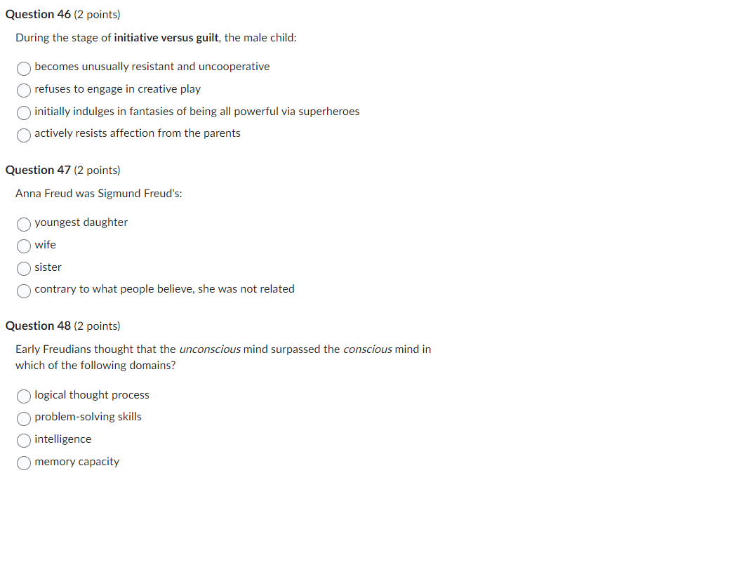 Solved During the stage of initiative versus guilt, the male | Chegg.com