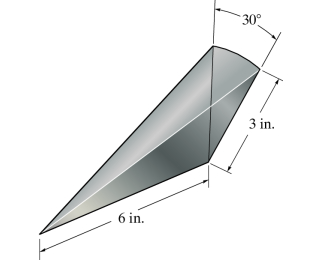Solved Determine the weight of the wedge which is formed by | Chegg.com