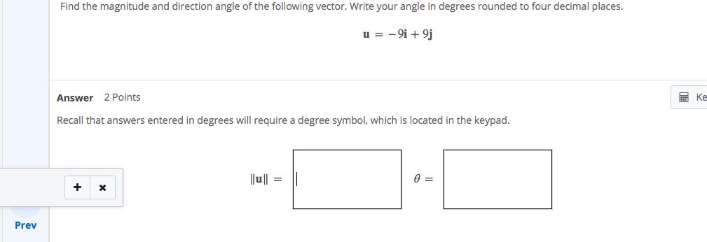 Solved Find the magnitude and direction angle of the | Chegg.com