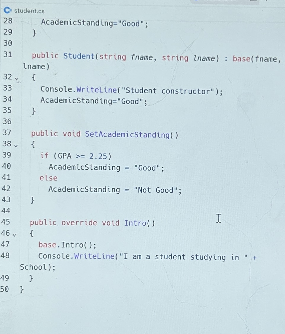 Solved Set the Faculty class to inherit from Person class. | Chegg.com