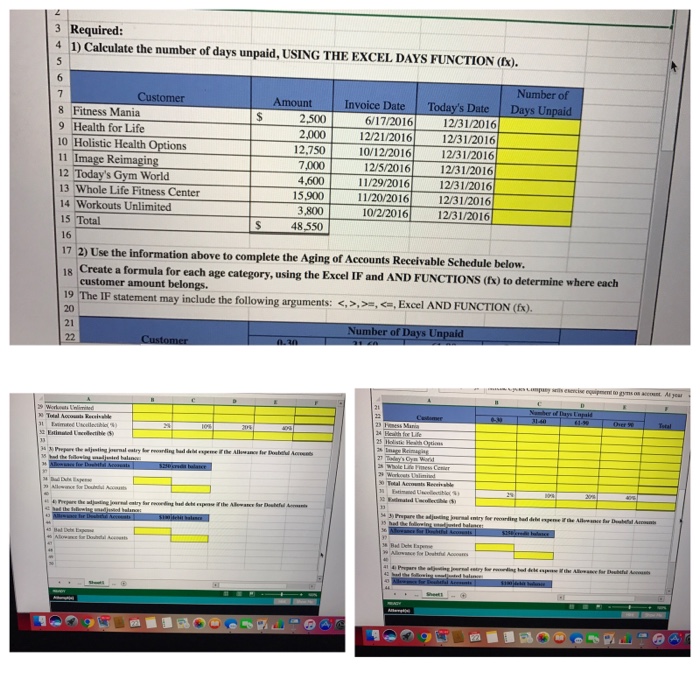 Solved 2 3 Required: 4 1) Calculate the number of days | Chegg.com