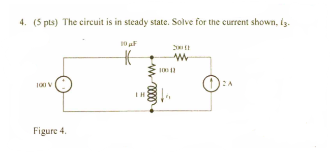 Solved (5 pts) The circuit is in steady state. Solve for the | Chegg.com Solved (5 pts) The circuit is in steady state. Solve for the | Chegg.com