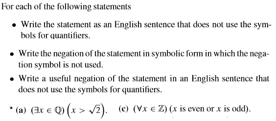 Solved For each of the following statements Write the | Chegg.com