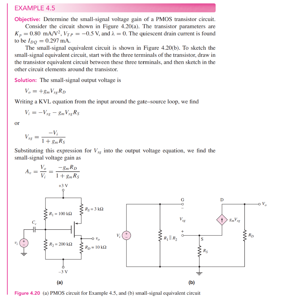 Solved Q5. Perform the DC analysis of Example 4.5 to find | Chegg.com