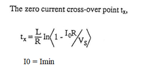 Solved The zero current cross-over point tx, | Chegg.com