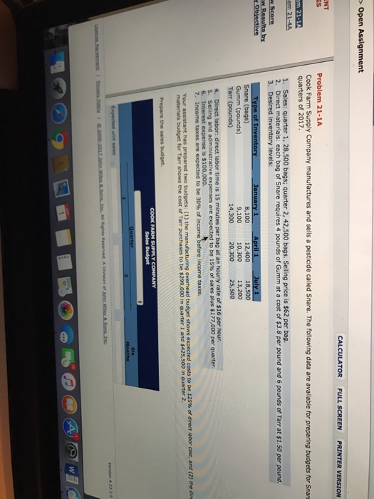 Solved Open Assignment CALCULATOR FULL SCREEN PRINTER | Chegg.com