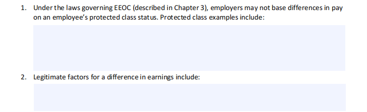 Solved 1. Under the laws governing EEOC (described in | Chegg.com