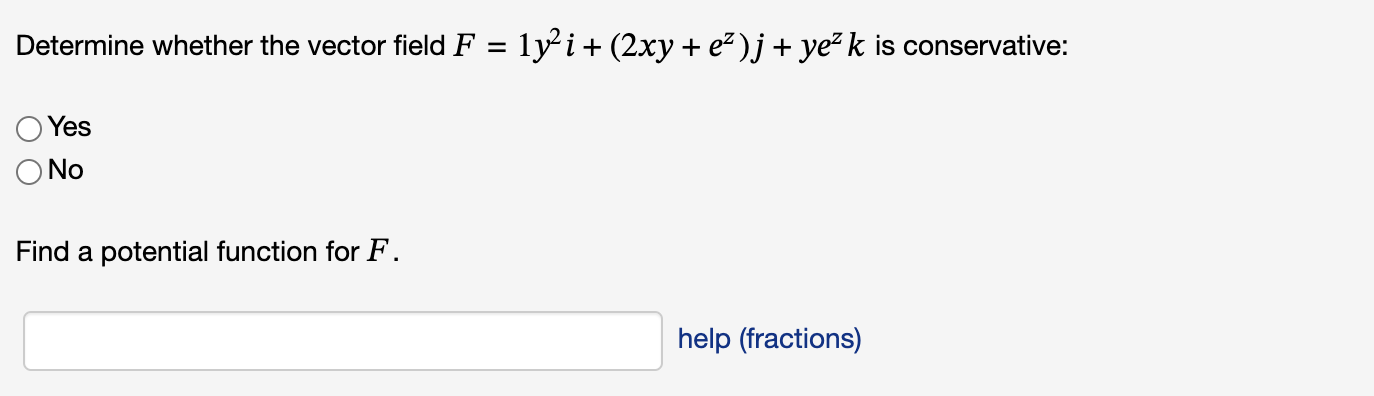 Solved Determine whether the vector field | Chegg.com