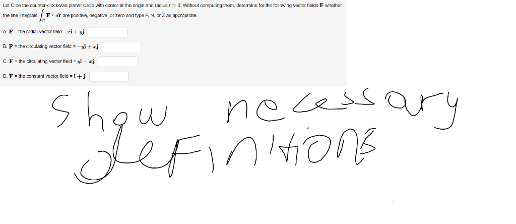 Let C be the counter-clockwise planar circle with | Chegg.com