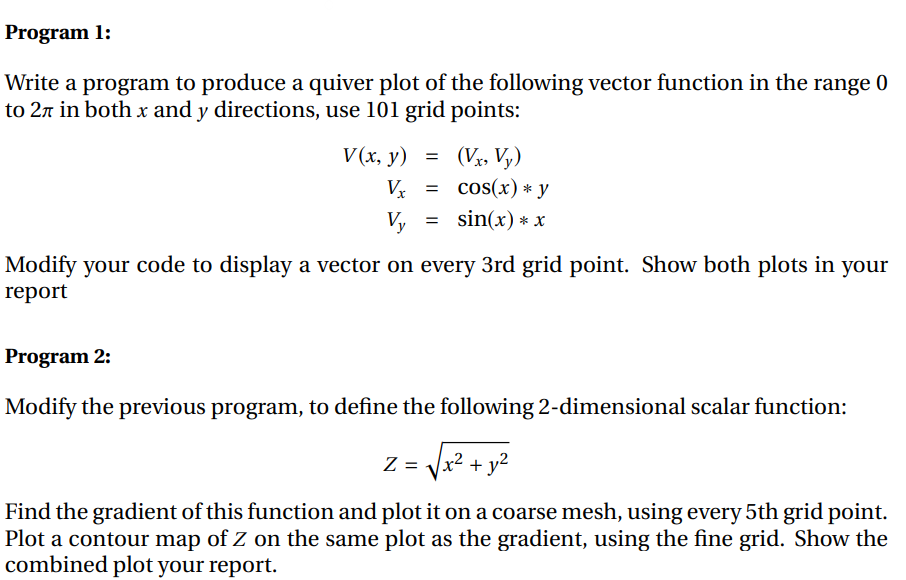 As an example of using the gradient function, | Chegg.com
