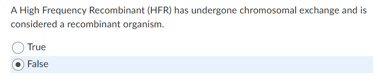Solved A High Frequency Recombinant (HFR) has undergone | Chegg.com