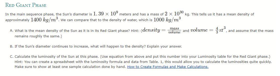 In the main sequence phase, the Sun's diameter is | Chegg.com