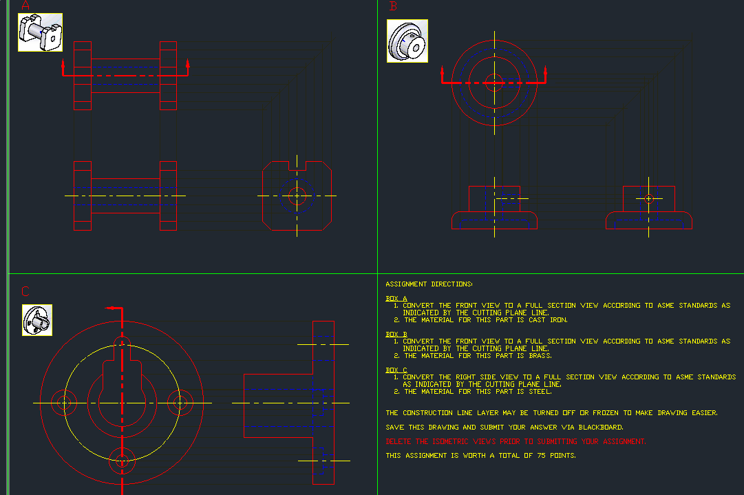 Solved ASSIGNMENT DIRECTIONSI BOX A 1. CONVERT THE FRONT | Chegg.com