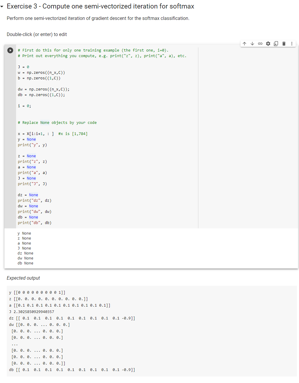 Solved · Exercise 3 - Compute one semi-vectorized iteration | Chegg.com