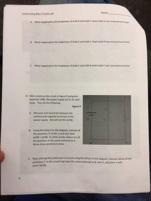 Solved Constructing Basic Circuits Lab How To Measure And