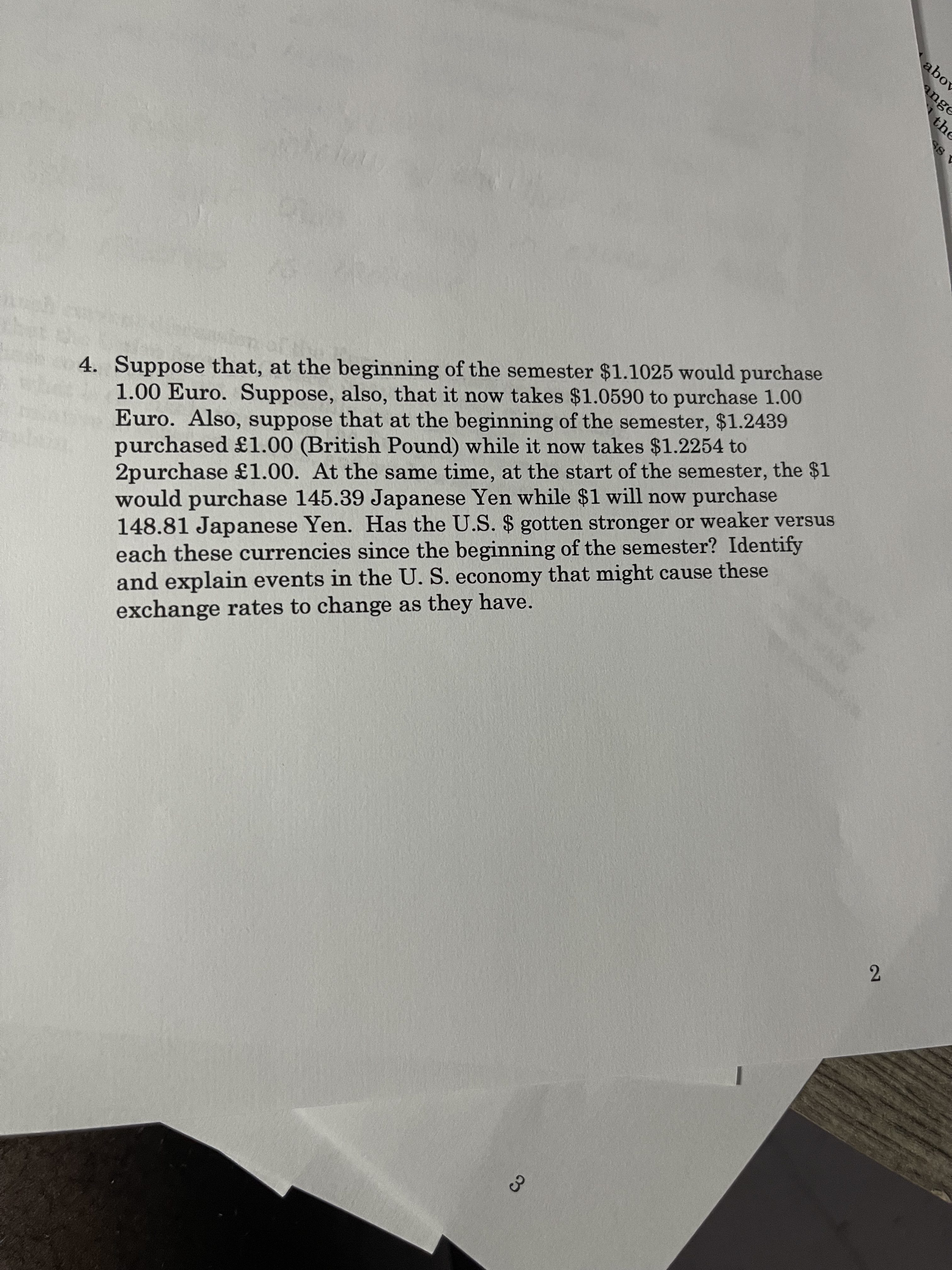 Solved 4. Suppose that, at the beginning of the semester | Chegg.com