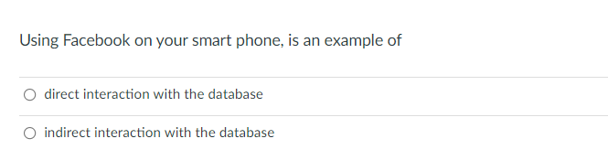Solved Using Facebook on your smart phone, is an example of | Chegg.com