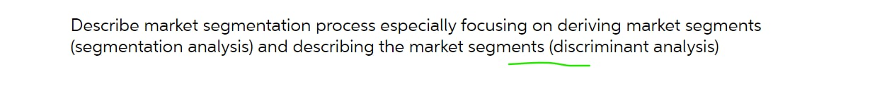 Solved on Describe market segmentation process especially | Chegg.com